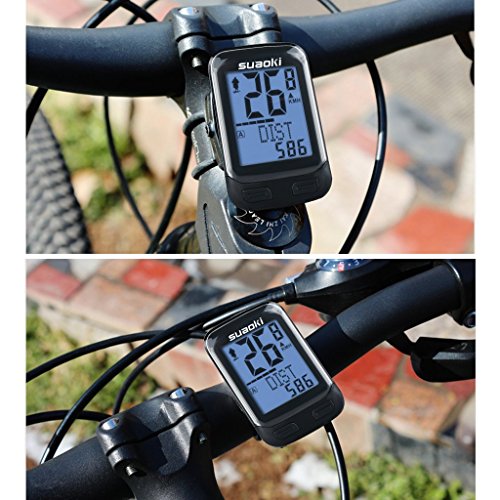 Suaoki Wireless 2.4GHz Transmission Bike Cycling Computer with Cadence Kingsmotorbikes