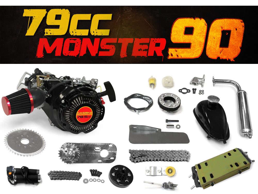 79cc Monster 90 Bike Engine Kit - Complete 4-Stroke Kit ...
